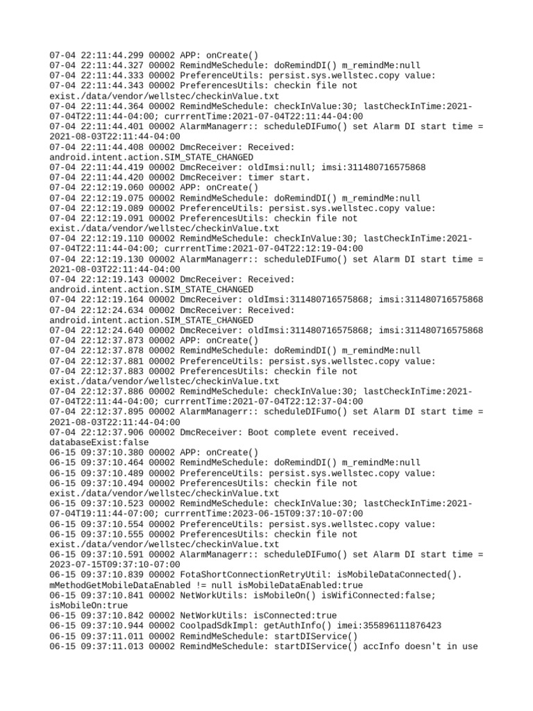 DM Log Analysis and Workflow Events | PDF | Text File | Information ...