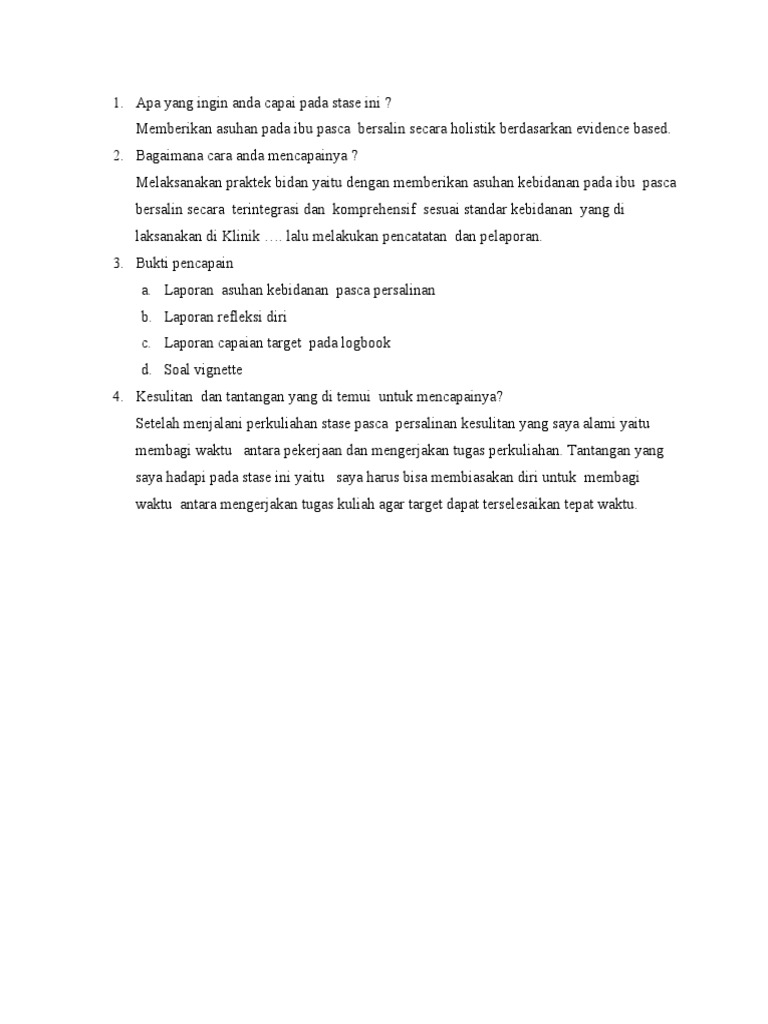 Soal Refleksi Diri Pdf