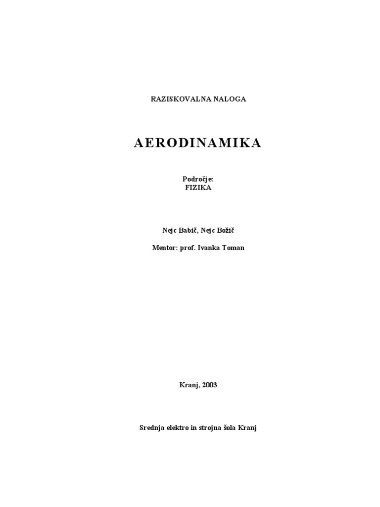 Aerodinamika | PDF