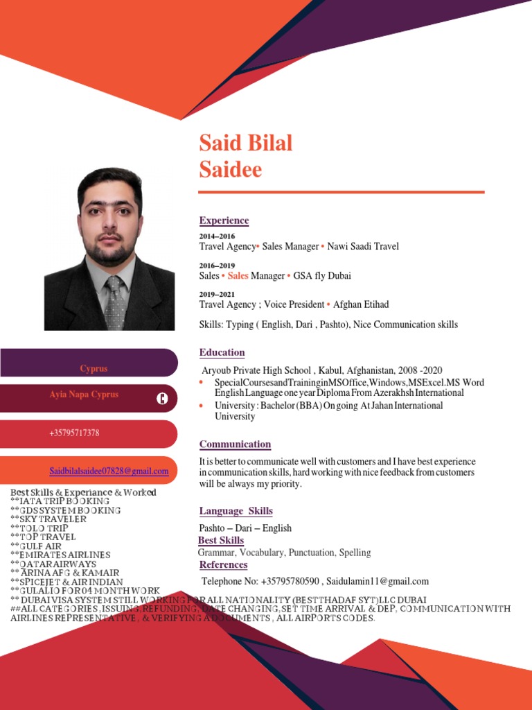 Said Bilal CV | PDF