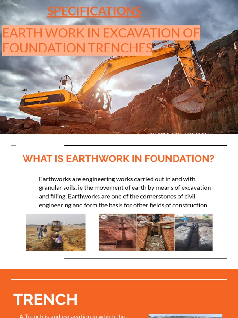 Earthwork in Excavation of Foundation Trenches | PDF