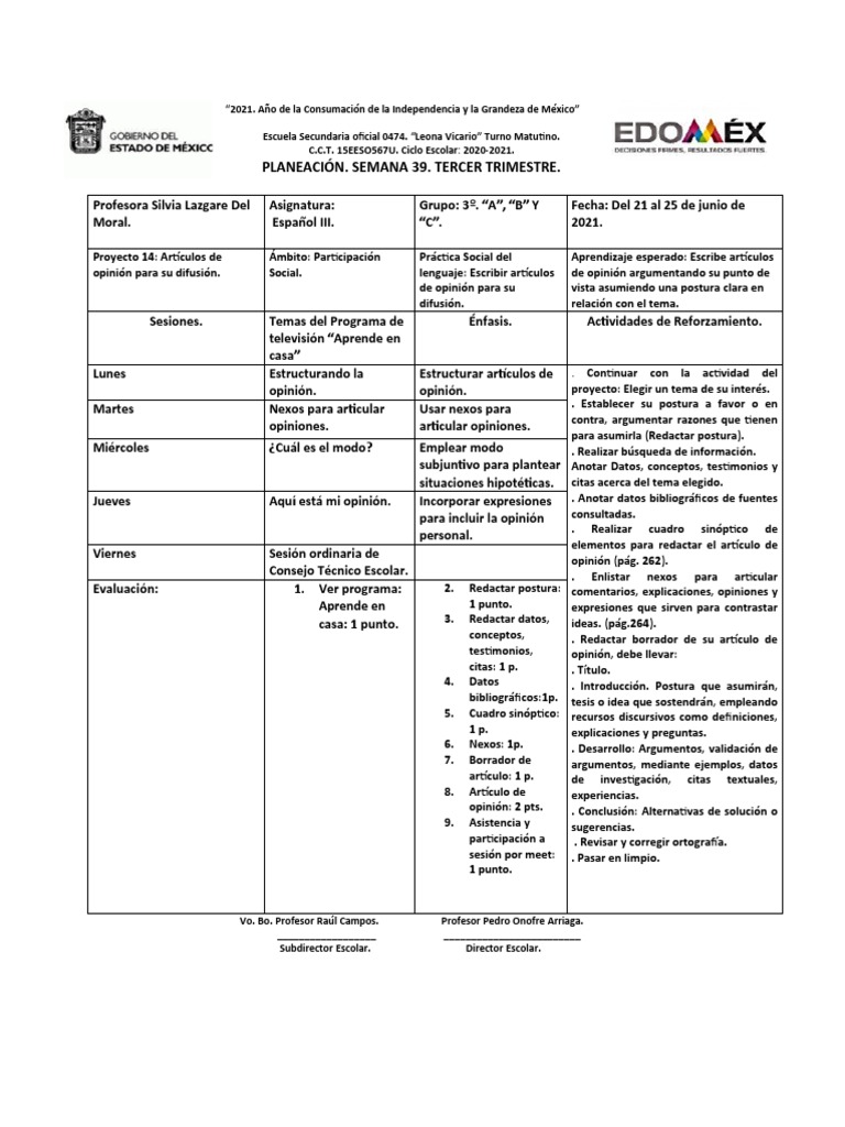Génesis Esmeralda Quecholac Cervantes Planea Pdf