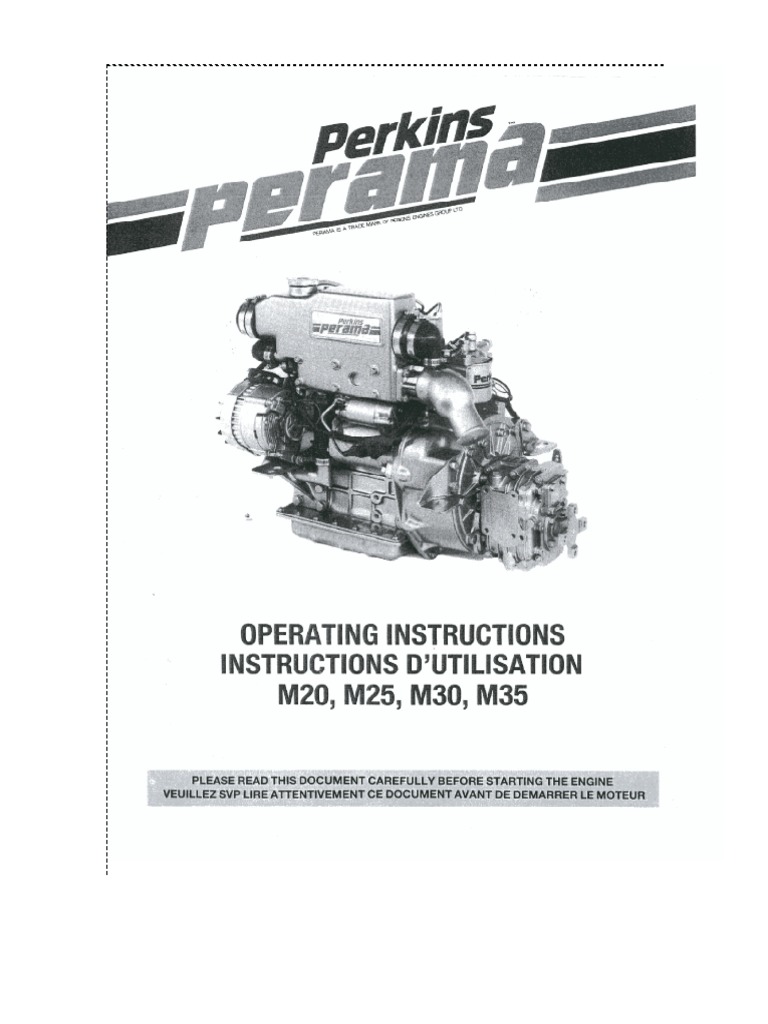 Perkins - m30 Operating Instructions | PDF
