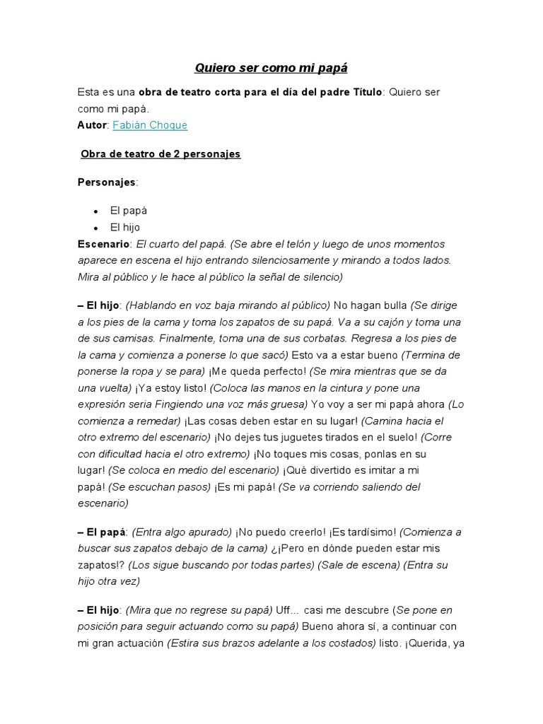 Quiero Ser Como Mi Papá | PDF