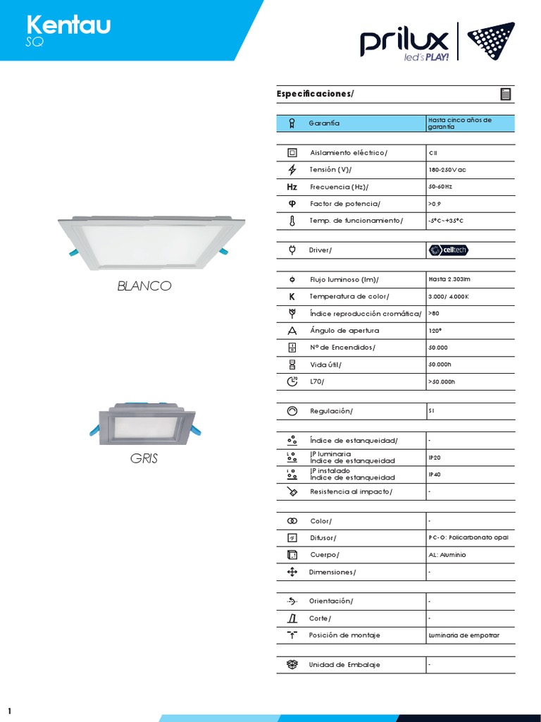 Luminaria Empotrar 250x250 | PDF | Ingenieria Eléctrica | Ciencias fisicas