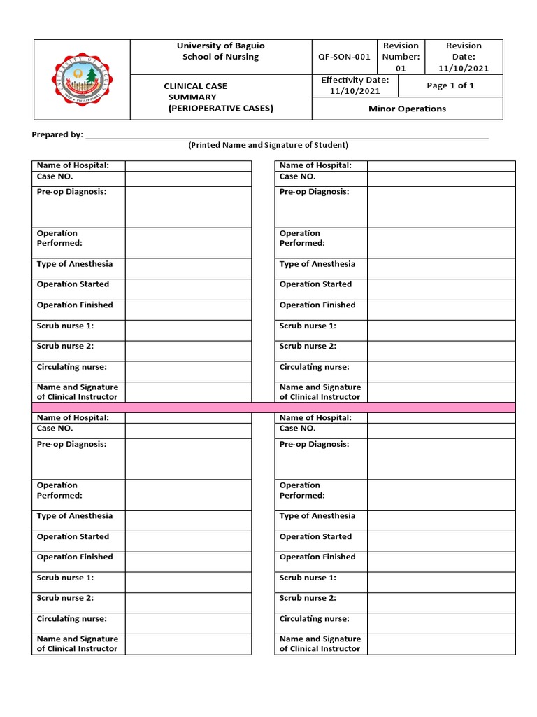 Case Slip Minor Case | PDF | Medical Specialties | Health Sciences