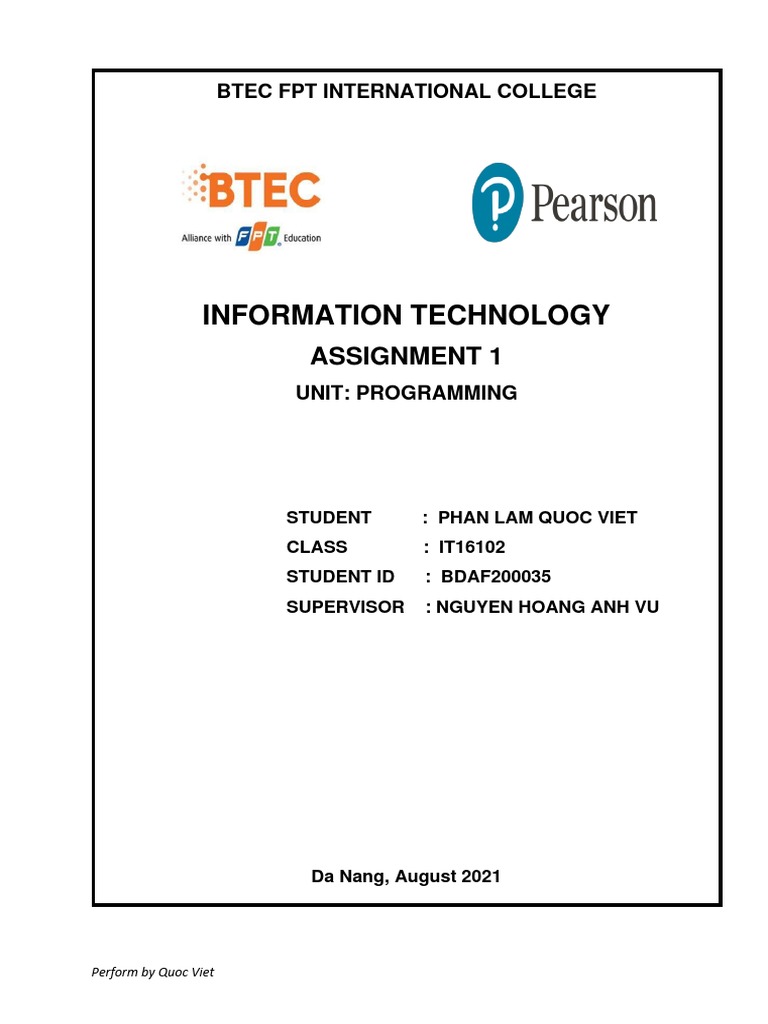 ASM2 PhanLamQuocViet IT16102 Programming | PDF | Inheritance (Object Oriented Programming ...