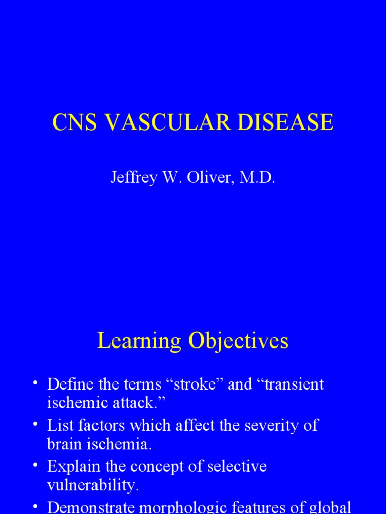CNS Vascular | PDF | Ischemia | Thrombosis