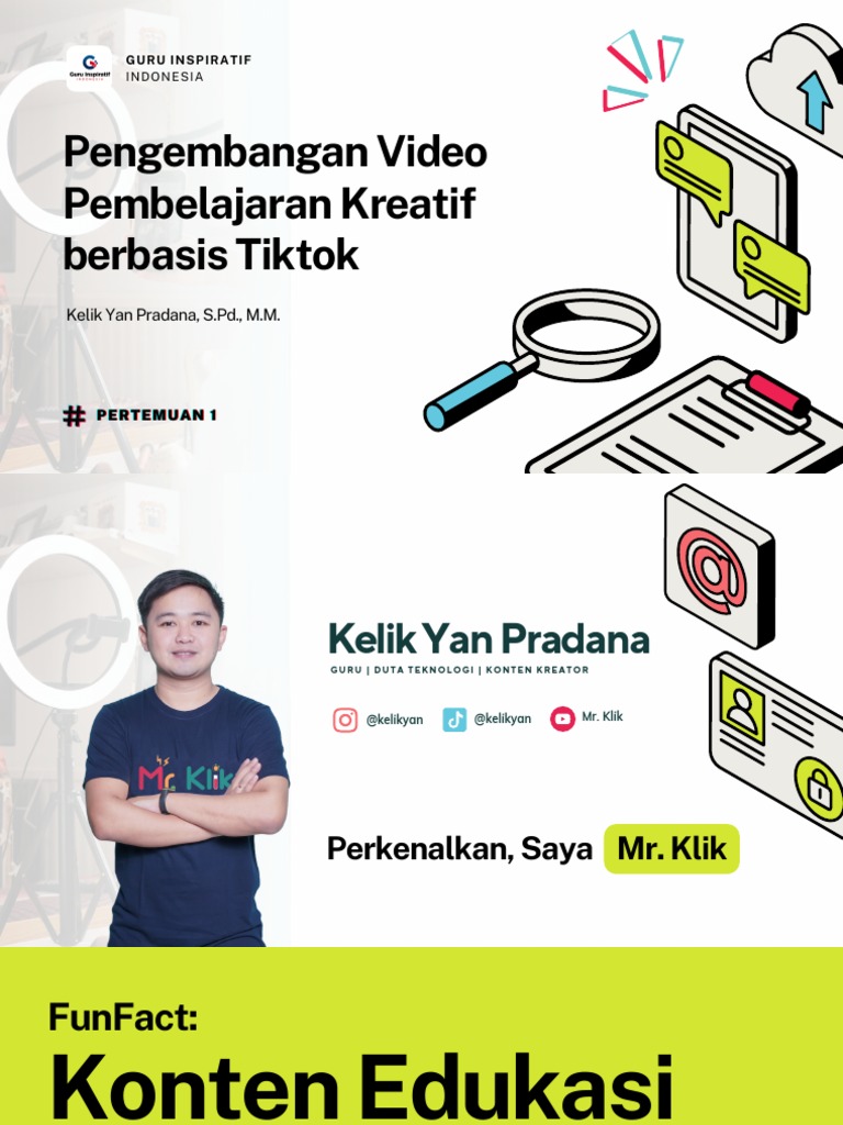 Pengembangan Video Pembelajaran Kreatif Berbasis Tiktok | PDF