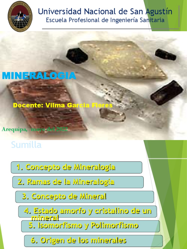 Tema Mineralogia | PDF | Minerales | Mineralogía