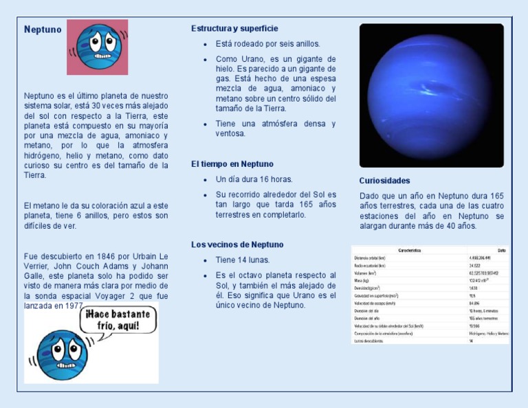 Curiosidades y datos sobre Neptuno | PDF