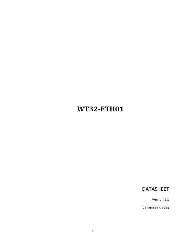 WT32 ETH01 Manual | PDF | Ip Address | Computer Network