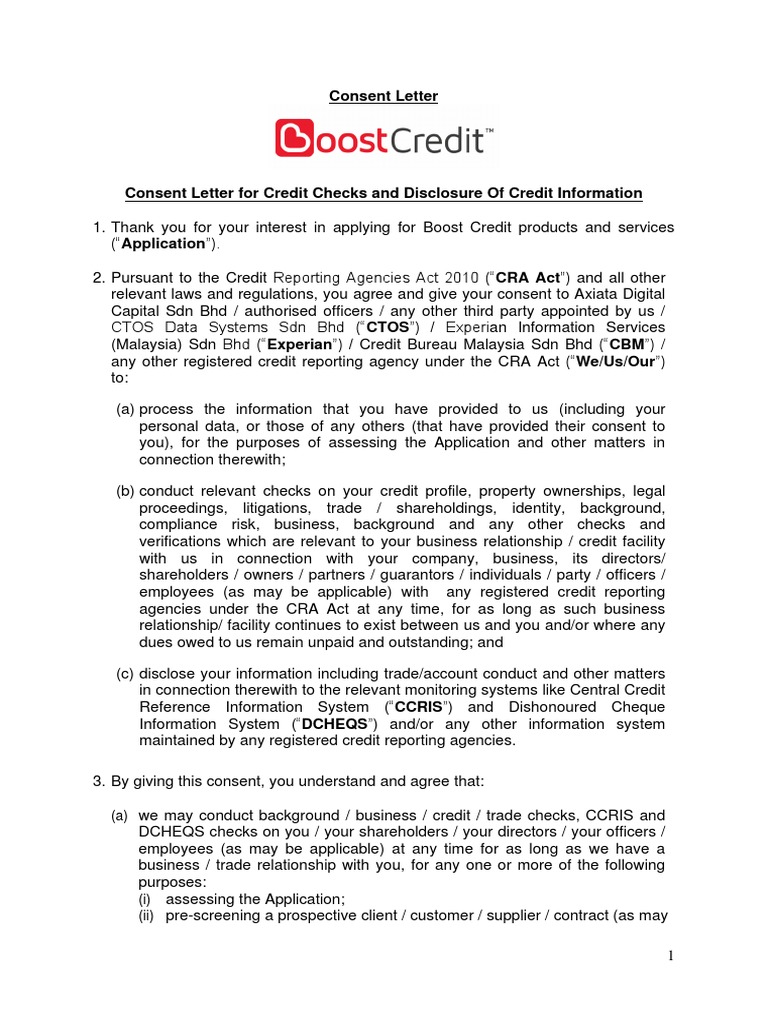 Consent Form | PDF | Credit Bureau | Privacy
