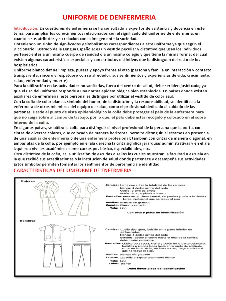 Uniforme de de Enfermeria | PDF | Enfermería | Ropa