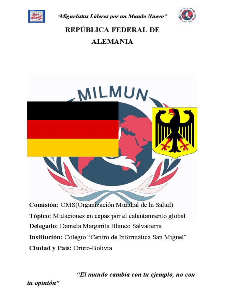 Protocolo Milmun 2023 | PDF | Alemania | Política mundial
