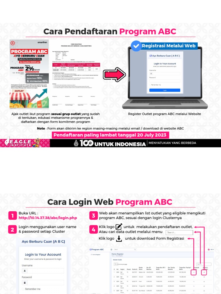 Cara Penggunaan Web Program Ayo Berburu Cuan | PDF