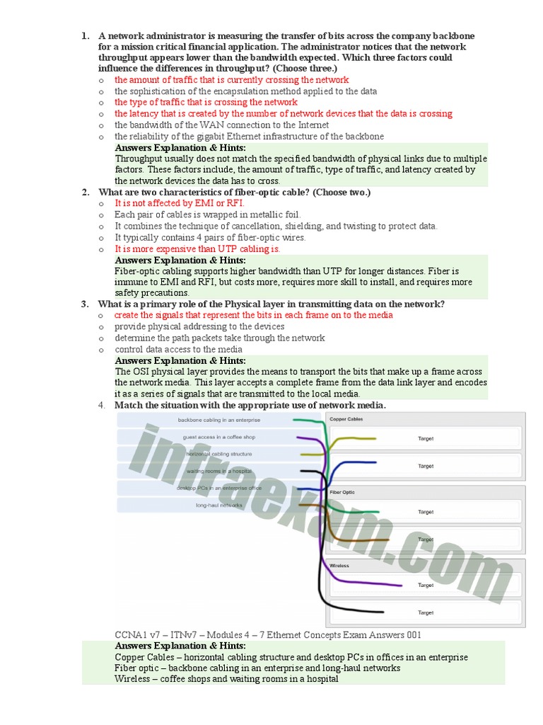Exam 4-7 | PDF | Computer Network | Ethernet