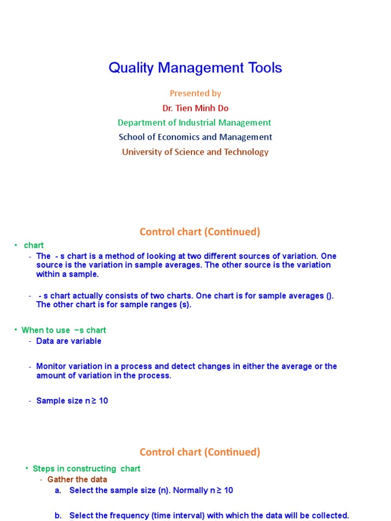 Lecture 7 - X-S, P & NP Charts | PDF | Sampling (Statistics ...