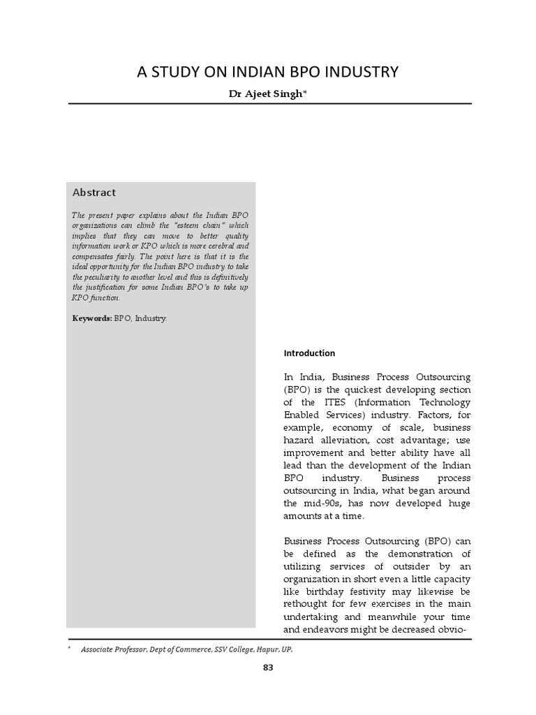 13 DR Ajeet Singh | PDF | Outsourcing | Business 13 DR Ajeet Singh | PDF | Outsourcing | Business
