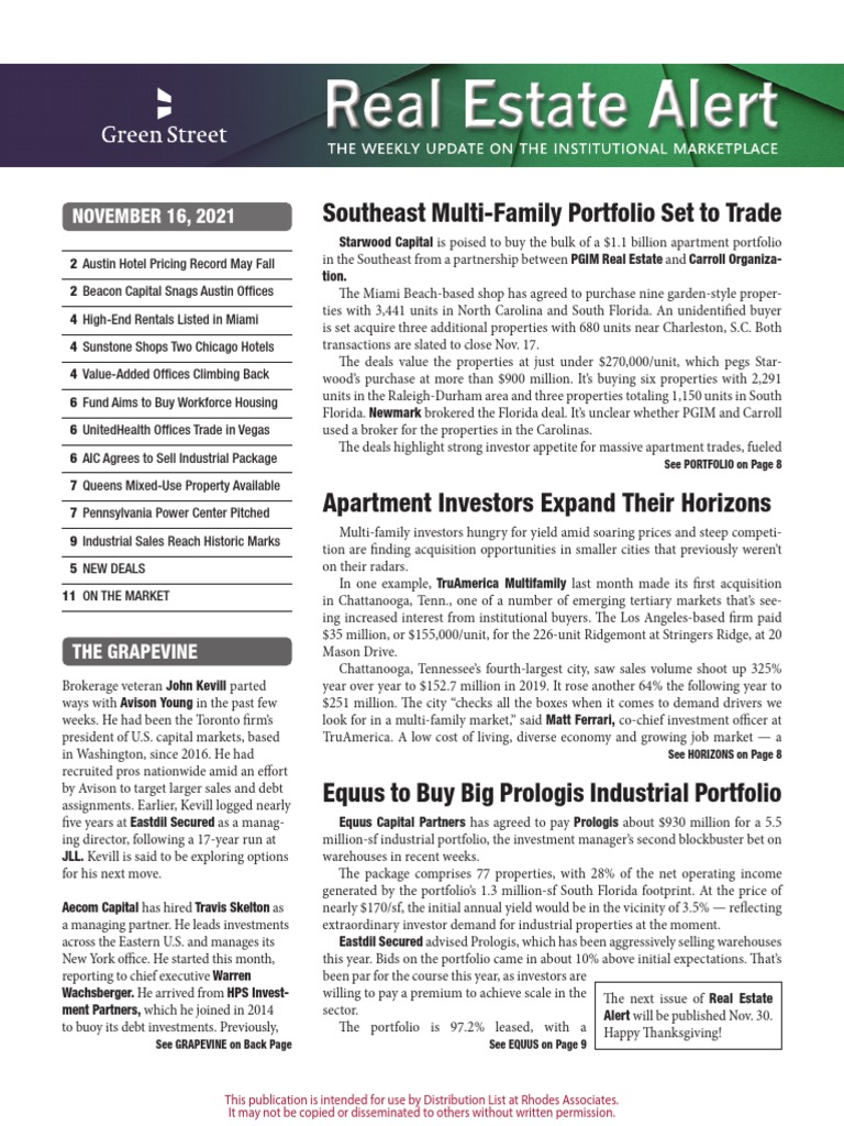 RE Alert 11.16.21 W Rhodes Ad 1 | PDF | Cost Of Living | Commercial ...