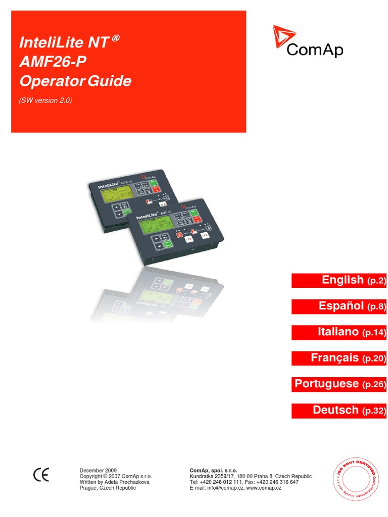 Intelilite NT Il NT Amf26 P 06 2010 en Es It FR PT de | PDF | Electricity | Computer Engineering