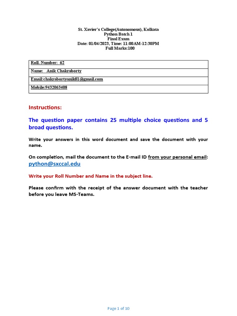 Python 1 Qp Pdf Software Development Computer Science