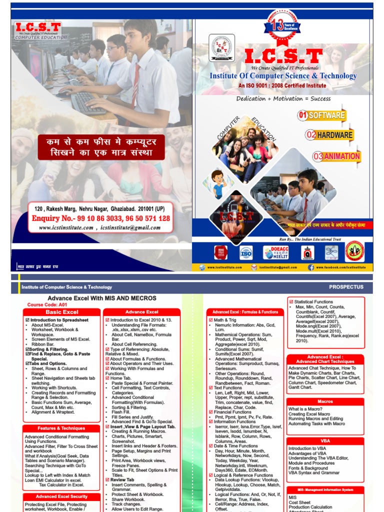 Advance Excel With Mis And Macros Pdf Microsoft Excel Computing