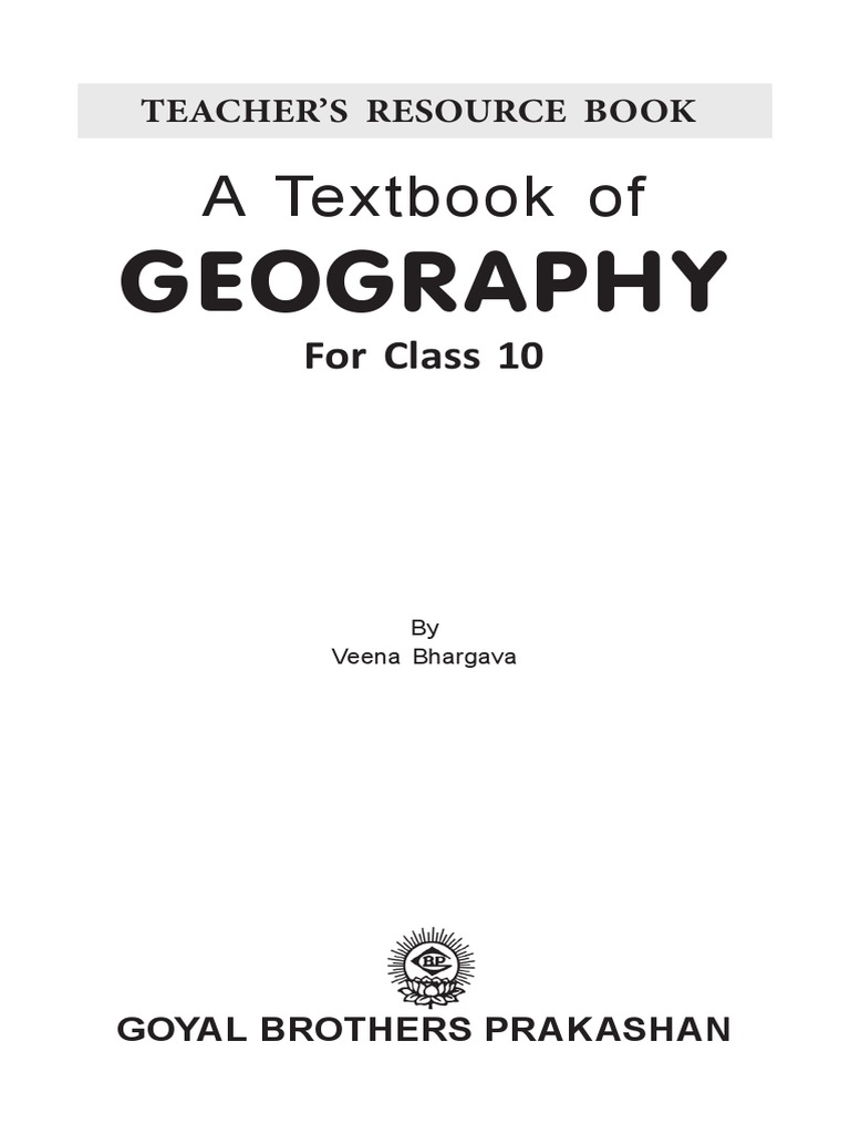 TRB Geography Class 10 | PDF | Soil | Monsoon