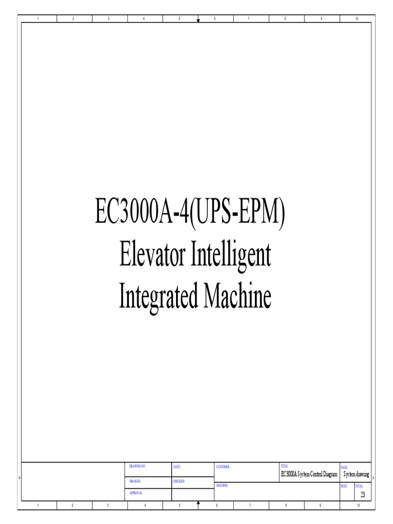 System - Diagram - EC3000A 5R5 011 4 (UPS EPM) | PDF | Elevator | Electrical Wiring
