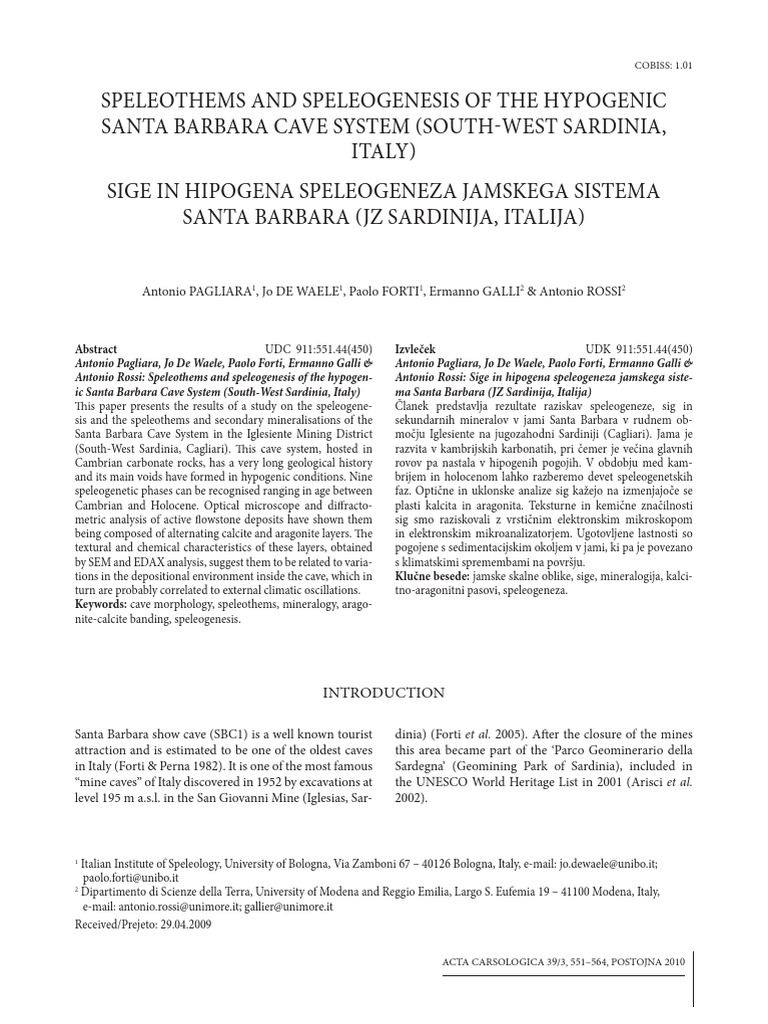 Speleothems and Speleogenesis | PDF | Calcite | Minerals
