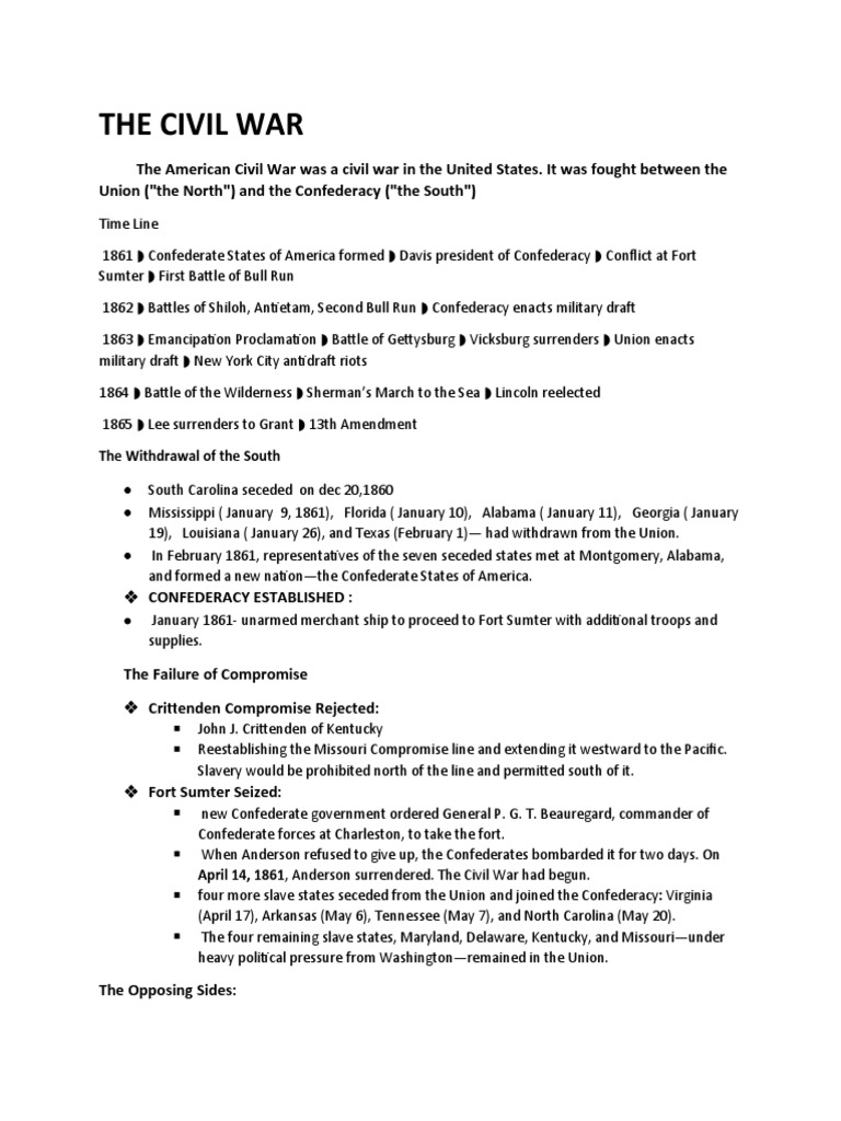 The Civil War | PDF