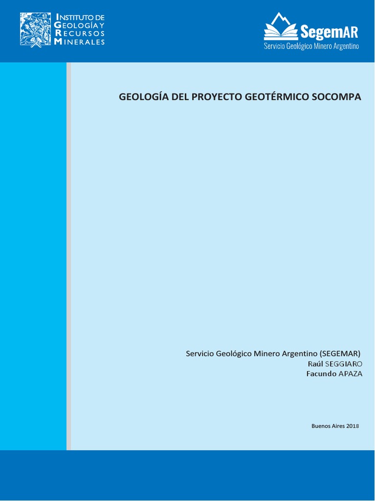 Geología del Proyecto Geotérmico Socompa | PDF | Volcán | Roca clástica