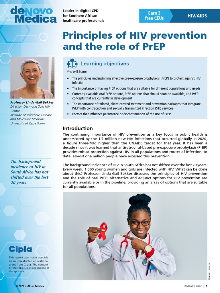 075ac21 Principles of HIV Prevention and The Role of PrEP Online | PDF ...