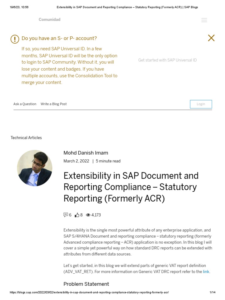 Extensibility in SAP Document and Reporting Compliance - Statutory ...