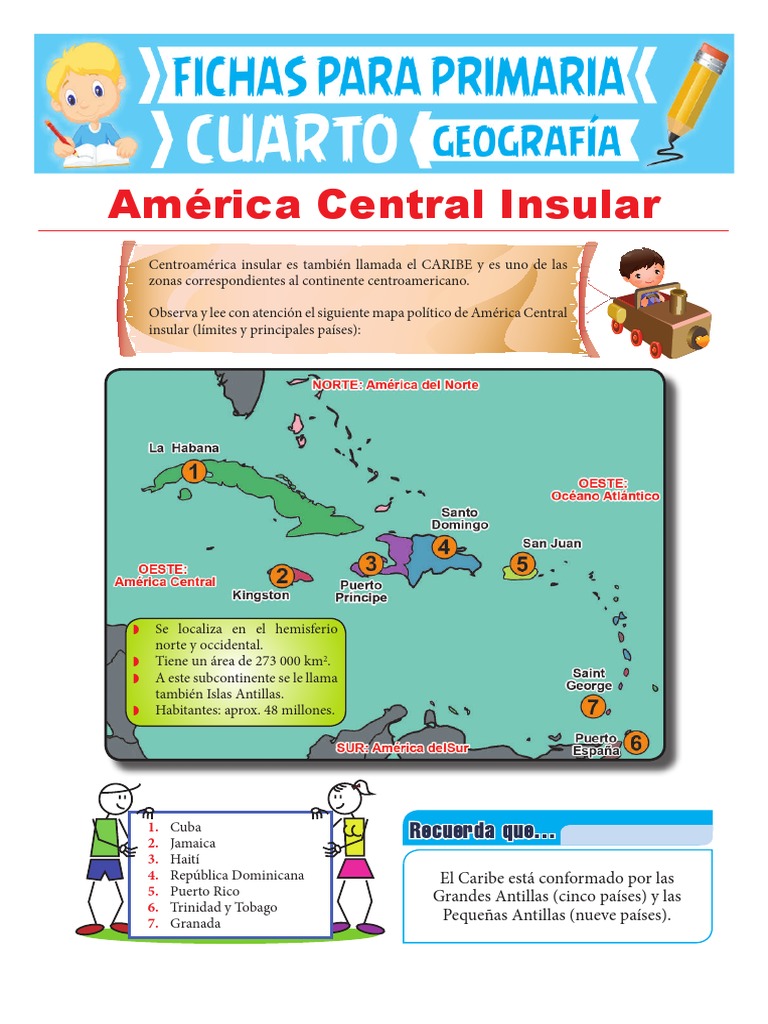 Mapa Político de América Central Insular | PDF | Américas | Antillas