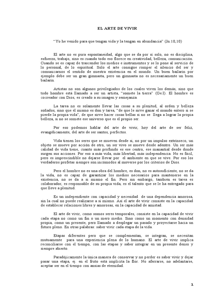 3 El Arte de Vivir | PDF | Amor | Cristo (título)