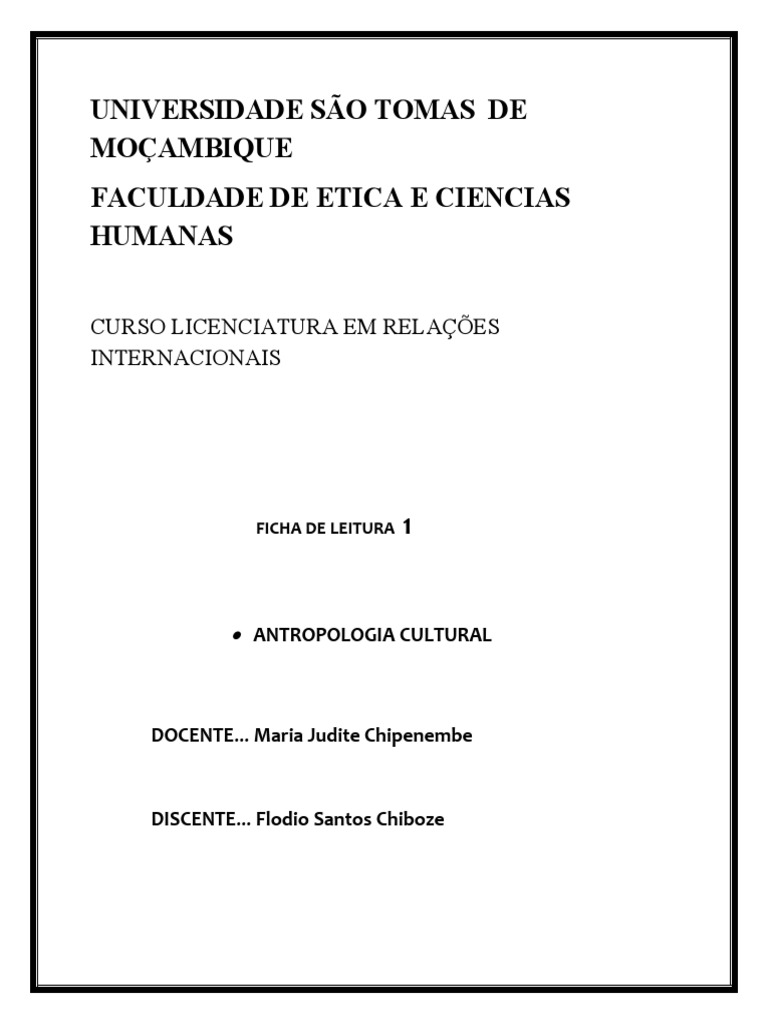 Universidade São Tomas de Moçambique | PDF