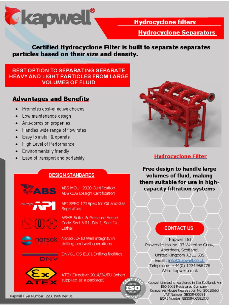Hydrocyclone Filters | PDF | Filtration | Oil Well