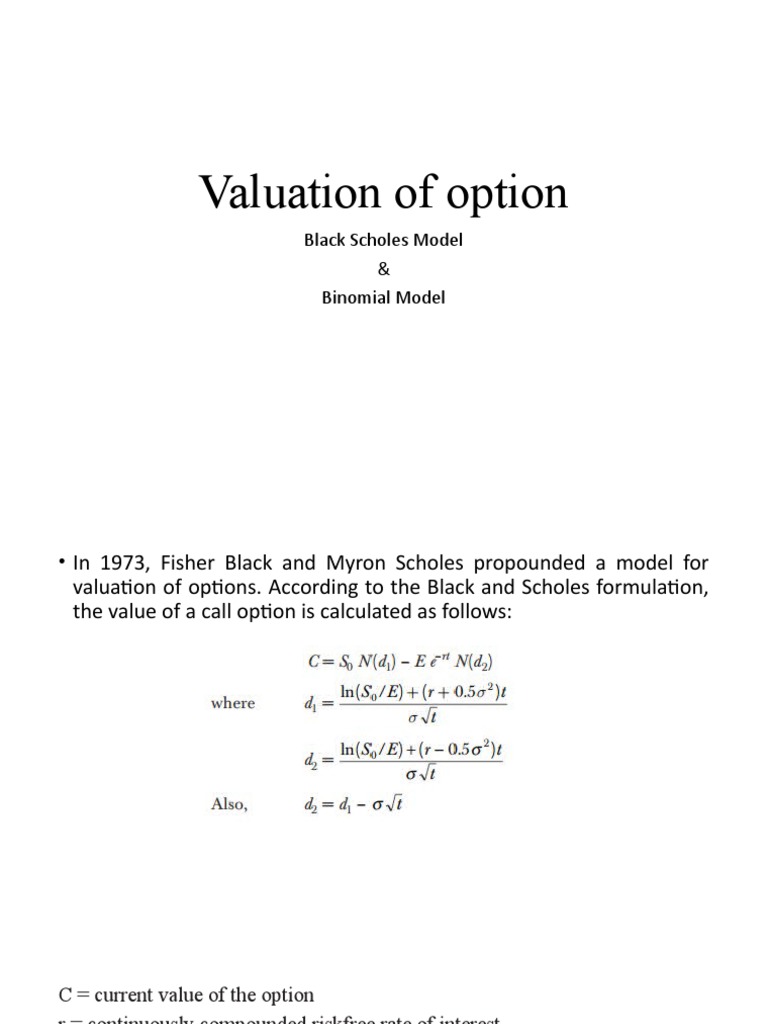 Black Scholes Model | PDF | Greeks (Finance) | Option (Finance)