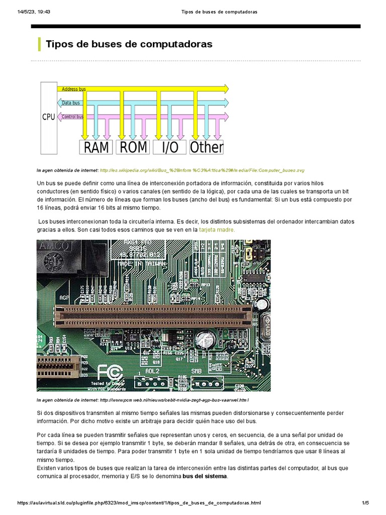 Tipos de Buses de Computadoras | PDF | Hardware de la computadora ...