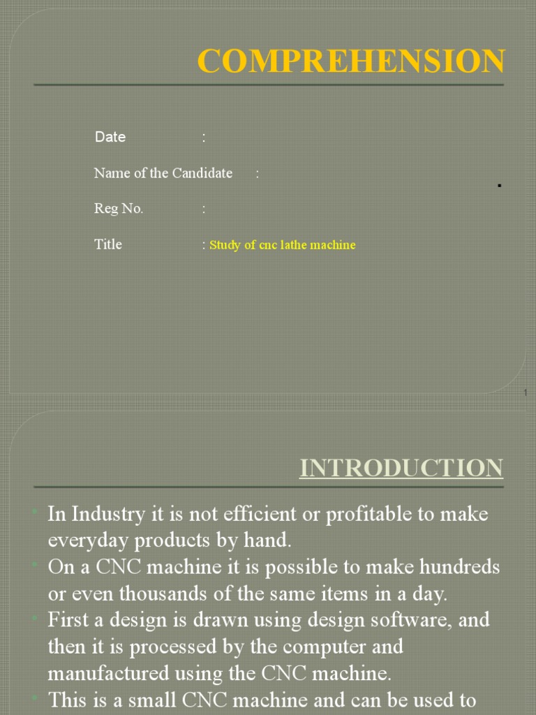 Study of CNC Lathe Machine | PDF | Numerical Control | Machining