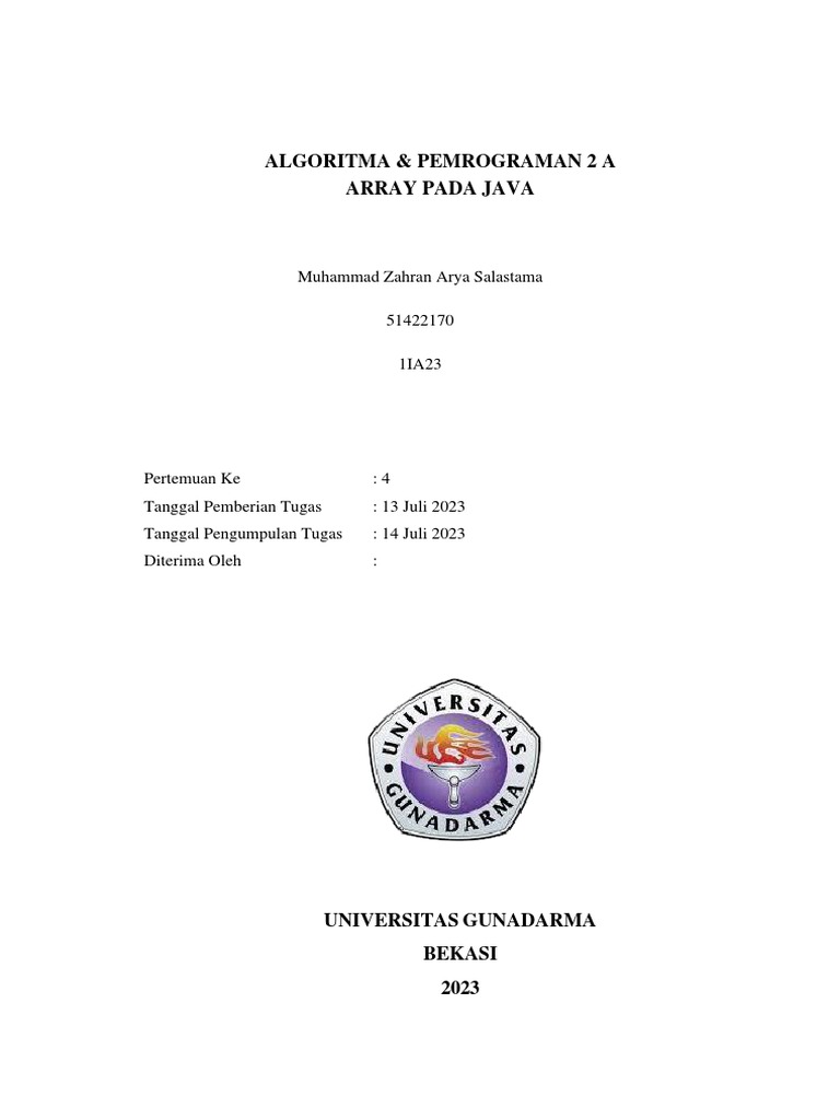 Makalah ARRAY PADA JAVA | PDF Makalah ARRAY PADA JAVA | PDF