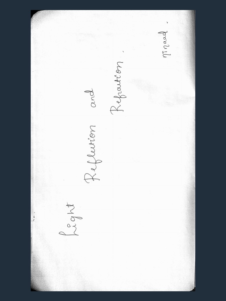 Mind Map For Light Reflection and Refraction | PDF