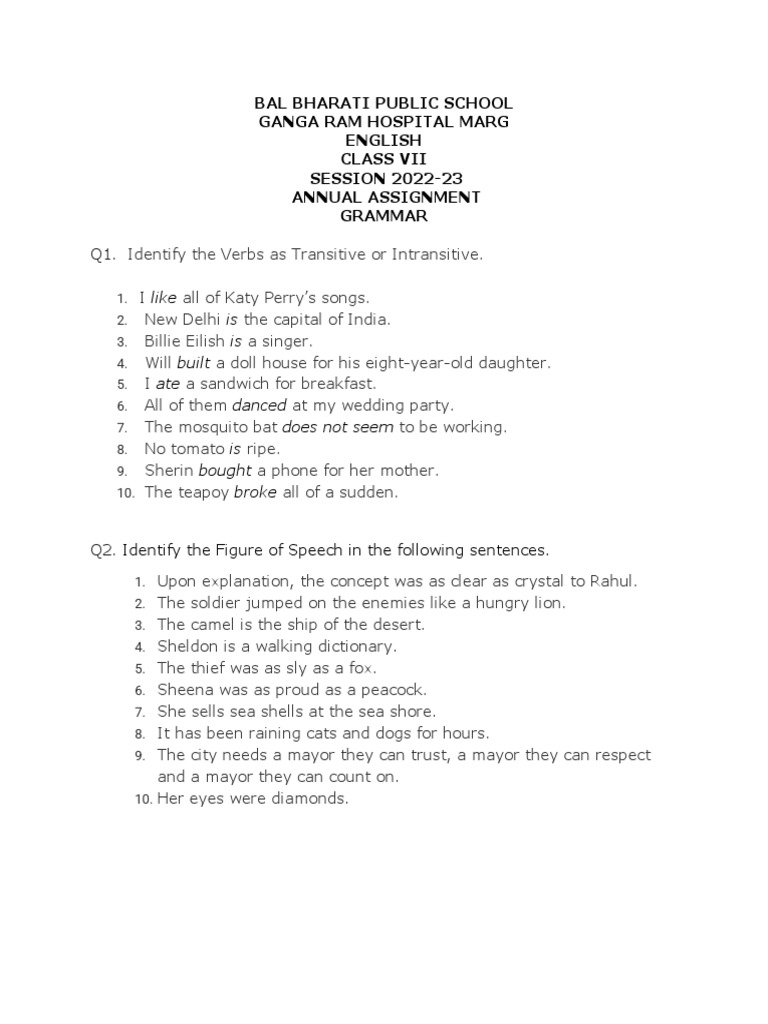 Vii English 8 Grammar | PDF | Language Mechanics | Linguistics