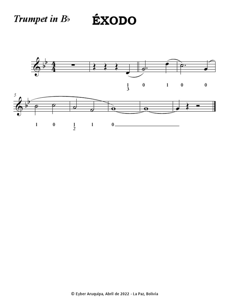 ÉXODO - Trumpet in BB | PDF