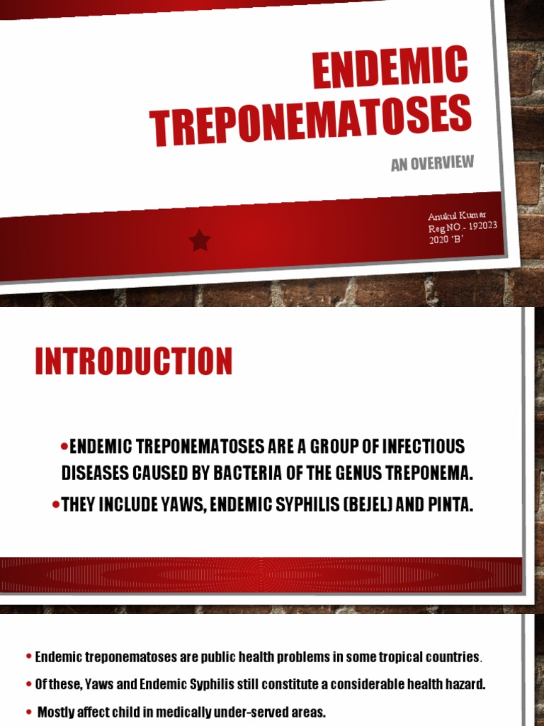 Endemic Treponematoses | PDF | World Health Organization | Causes Of Death