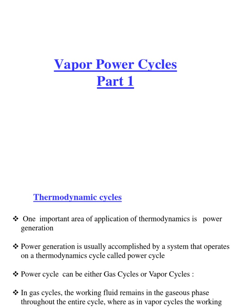 DS1 2023 Vapour Power Cycle Part 1 | PDF | Steam | Steam Engine