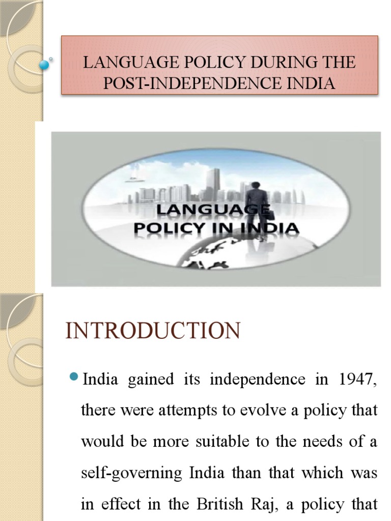 Language Policy in Post-Independence India | PDF | Linguistics