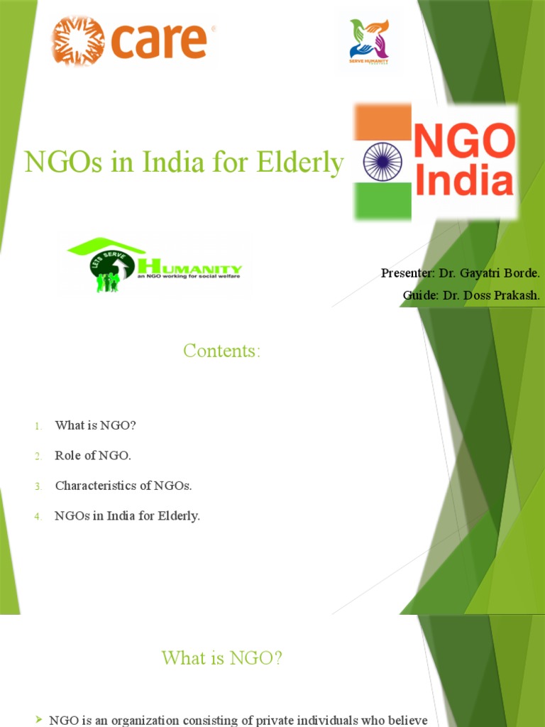 NGOs in India For Elderly | PDF | Non Governmental Organization | Old Age