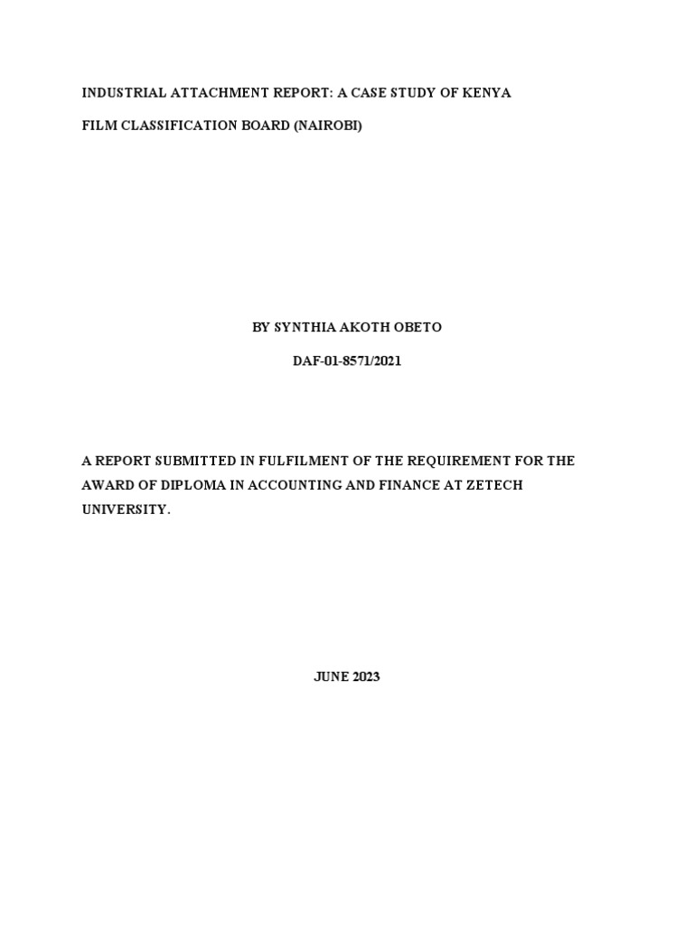 Industrial Attachment Report 2 | Download Free PDF | Business